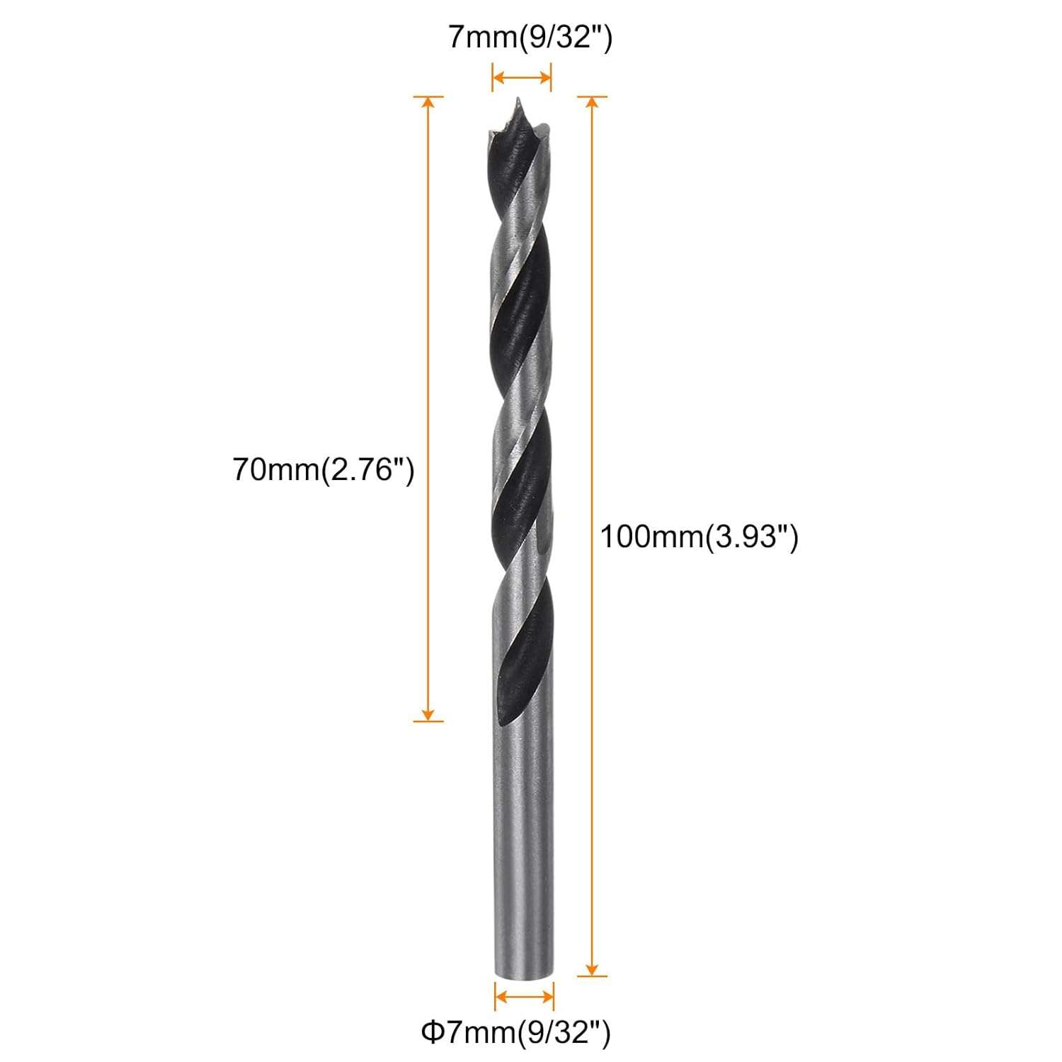 Pack 5 brocas punto Brad 7mm para corte preciso en madera - MADERIA.es