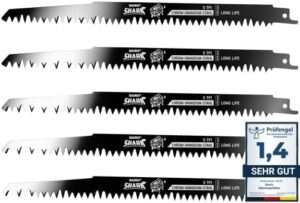 BAURIX® Hojas de Sierra Sable Shark® 150 mm, 5 TPI I Pack 5 unidades I ...
